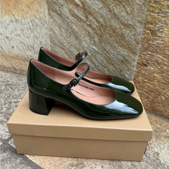 Bibi Lou | Shoes | Bibi Lou Cardiff Mary Jane Heels Green Bottle Patent ...
